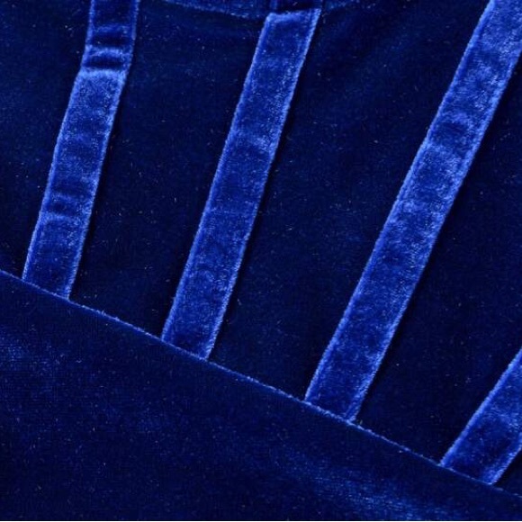 Dresses | Luxe Royal Blue Ruffle Trim Thigh Split Formal Party Evening ...